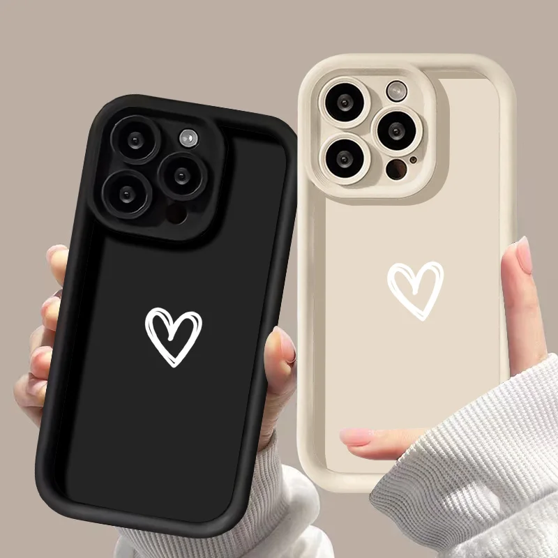 Simple-Love-Heart-Phone-Cases-For-iPhone-14-15-Pro-Max-Cases-iPhone-11 ...