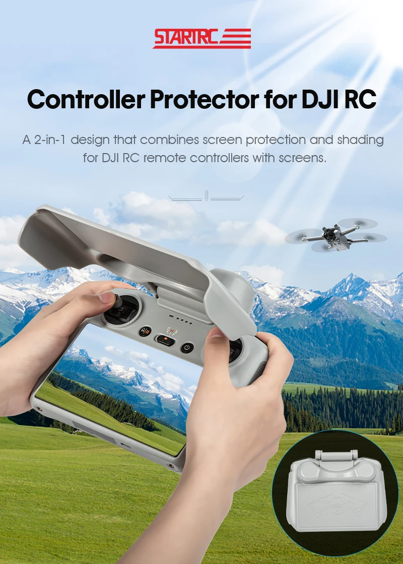 Helice pour drone,Coque de protection d'écran pour télécommande DJI RC ...