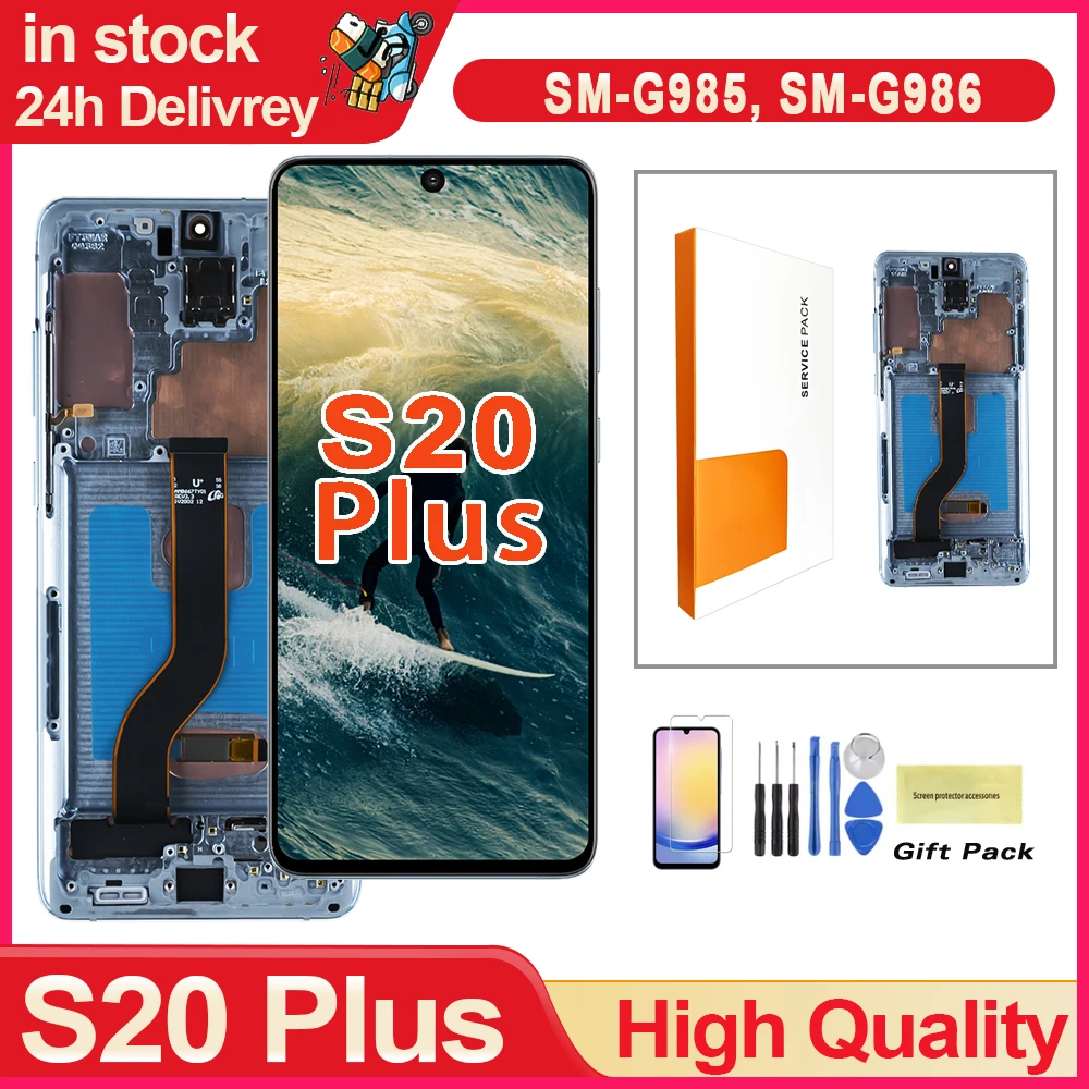 S20 Plus Screen Replacement For Samsung Galaxy S20+ SM-G985 SM-G985F ...
