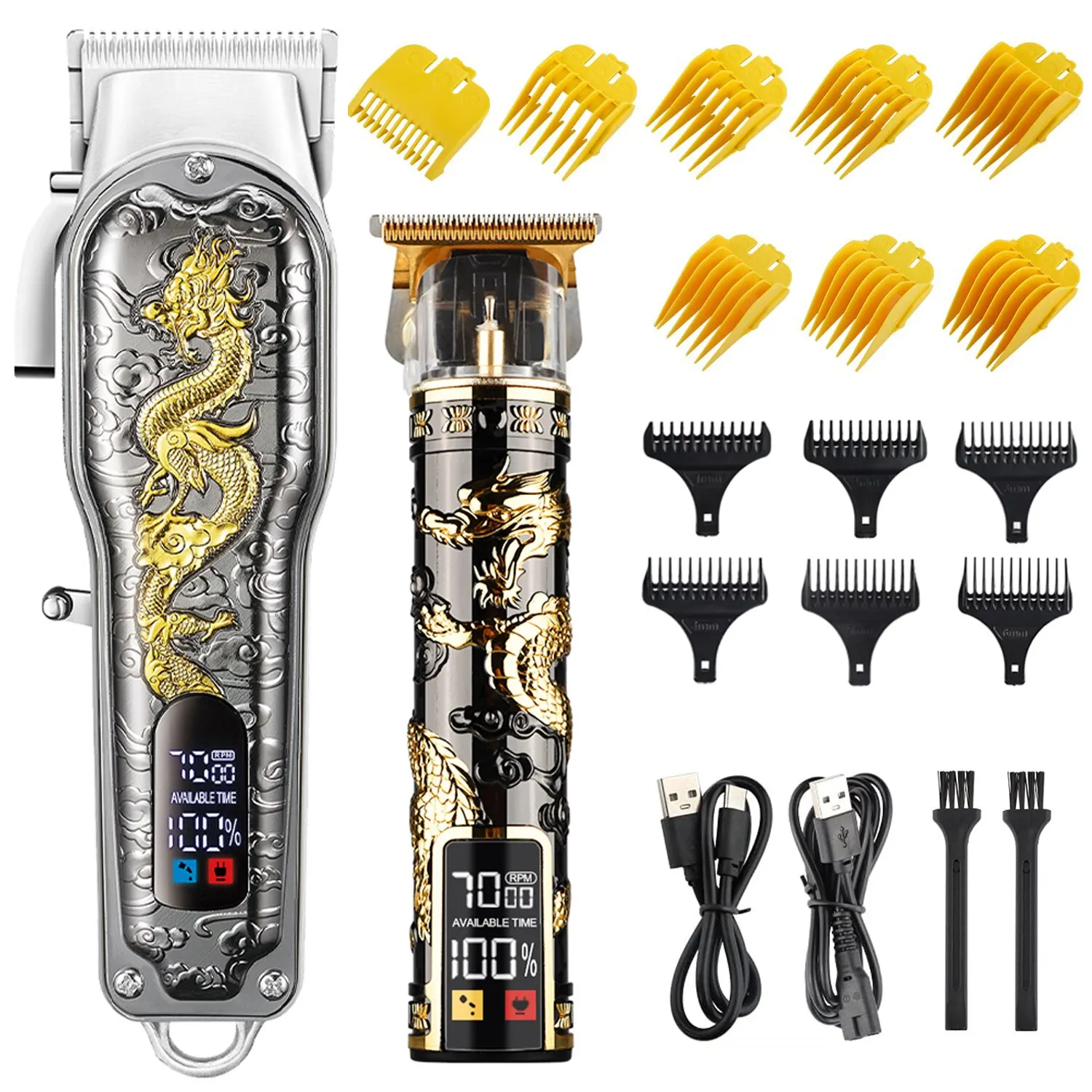 Electric-LCD-cabelo-Clipper-para-homens-barbeador-sem-fio-0mm-barbeiro ...