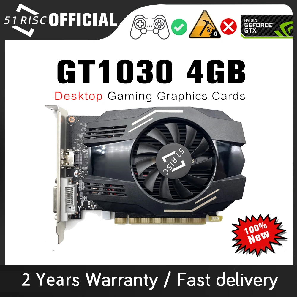 Sheli 51risc Geforce Gt1030 4g Gt 1030 14nm 4gb 64 Bit New Video Cards ...