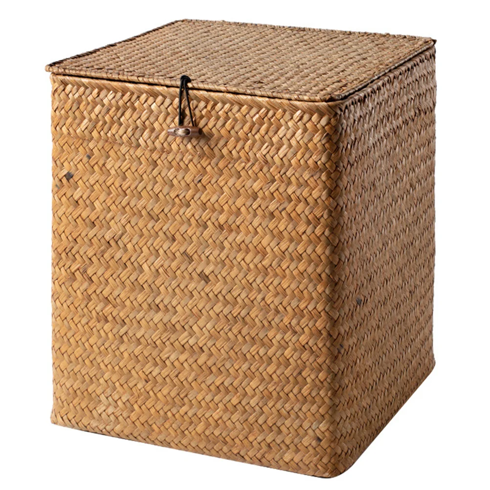 Rattan-Bins-Picnic-Basket-Storage-Baskets-Retro-Case-Woven-Large ...