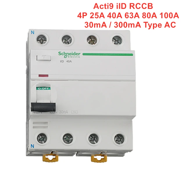 Schneider Electric Acti9 IIDK RCCB, 25A, Pole, 30mA, Type, 55% OFF