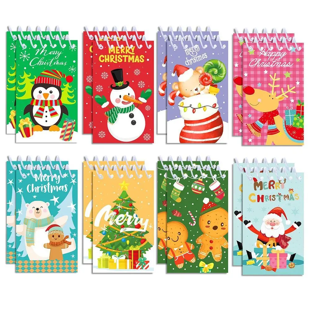 8-unids-set-cuaderno-de-Navidad-de-papel-colorido-port-til-con-tapa ...