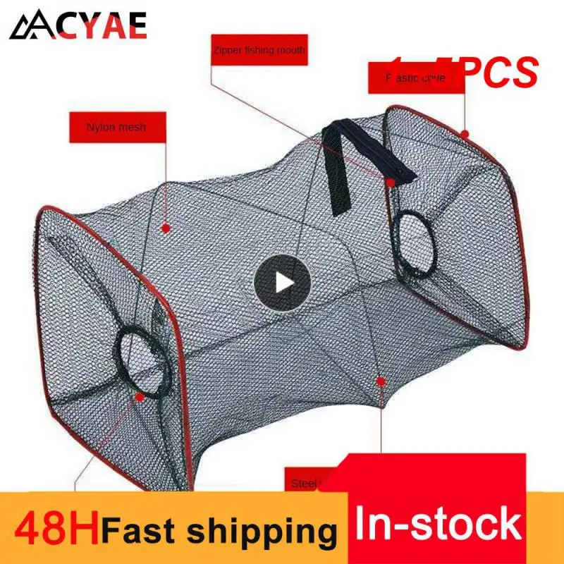 1-5PCS-Shrimp-Fish-Trap-Telescopic-Folding-Fishing-Net-Mesh-Fishnet ...