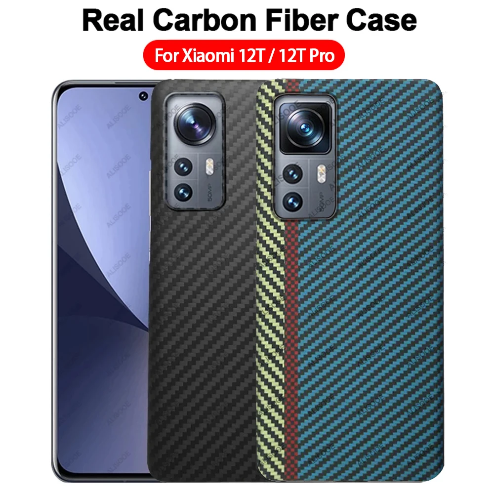 Capa For Xiaomi 12T Pro Case Real Pure Carbon Fiber Case For Xiaomi Mi ...