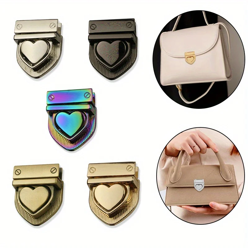 2PCS Love Folding Lock Buckle Wallet Closure Twist Lock Fastener ...