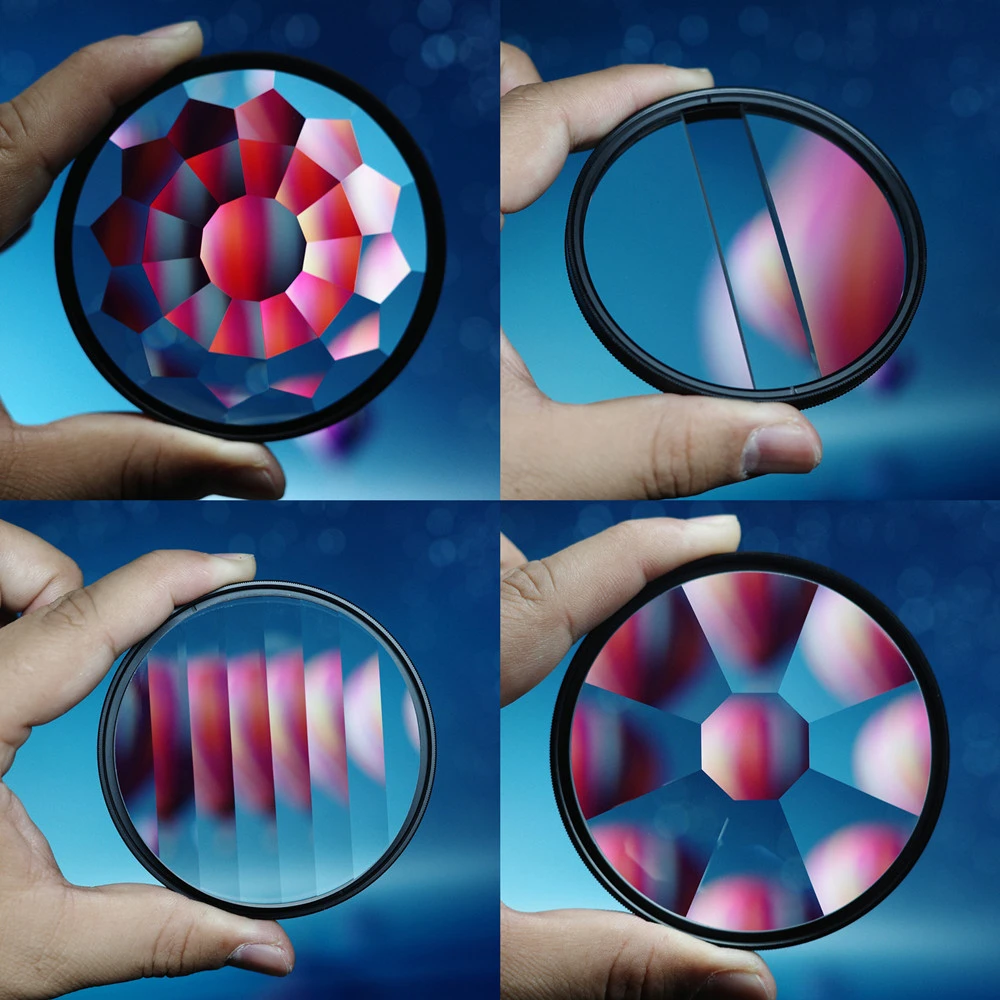 Camera Prism Filter Split Kaleidoscope 77mm 82mm Swirl Photography Special Effects Filters Prism ...