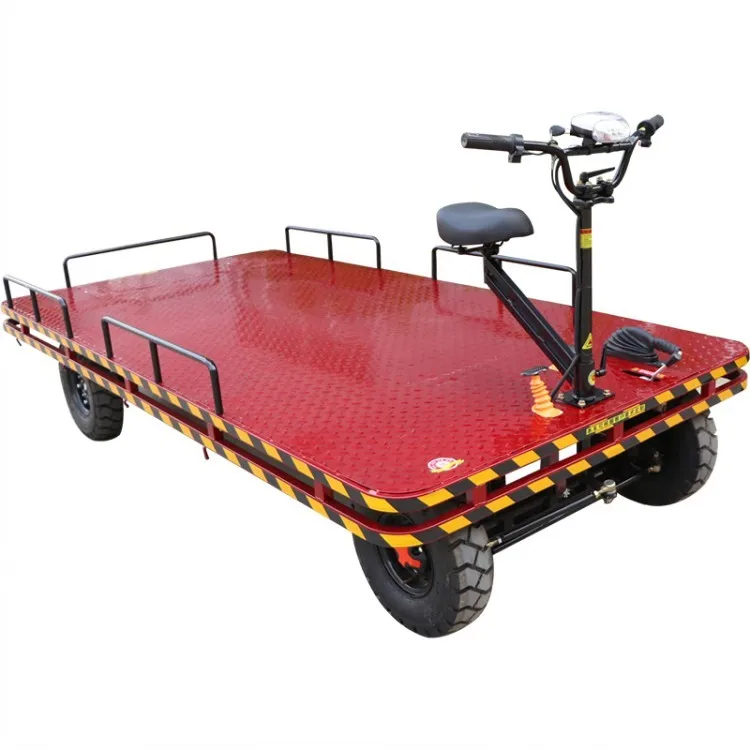 New-Warehouse-Material-Handling-Hand-Trolley-Electric-Flatbed-Trolley ...