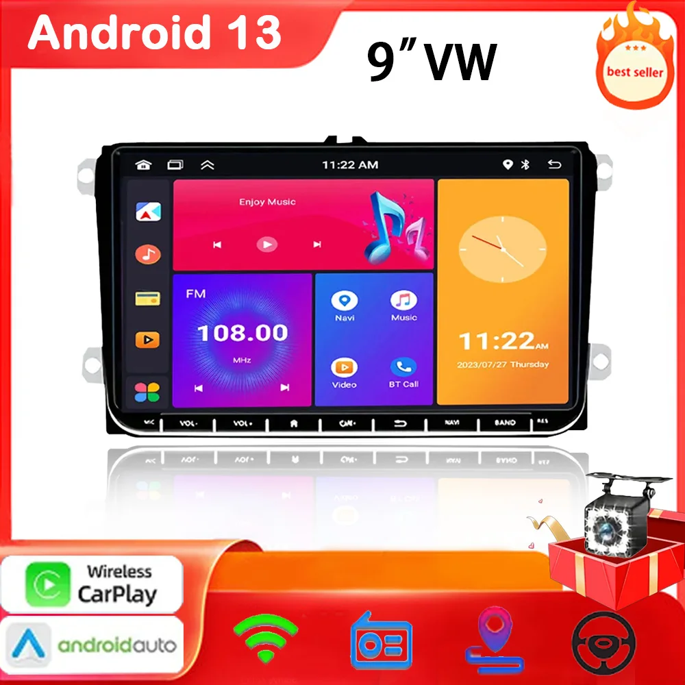 9-Car-multimedia-player-for-VW-Volkswagen-Auto-Radio-Android-13-2Din-4G ...