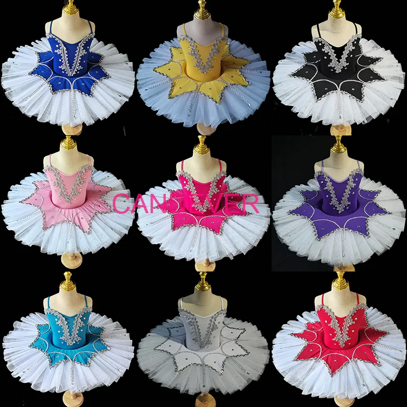 Child-Professional-Ballet-Tutu-Kids-Sequin-Pancake-Platter-Tutu ...