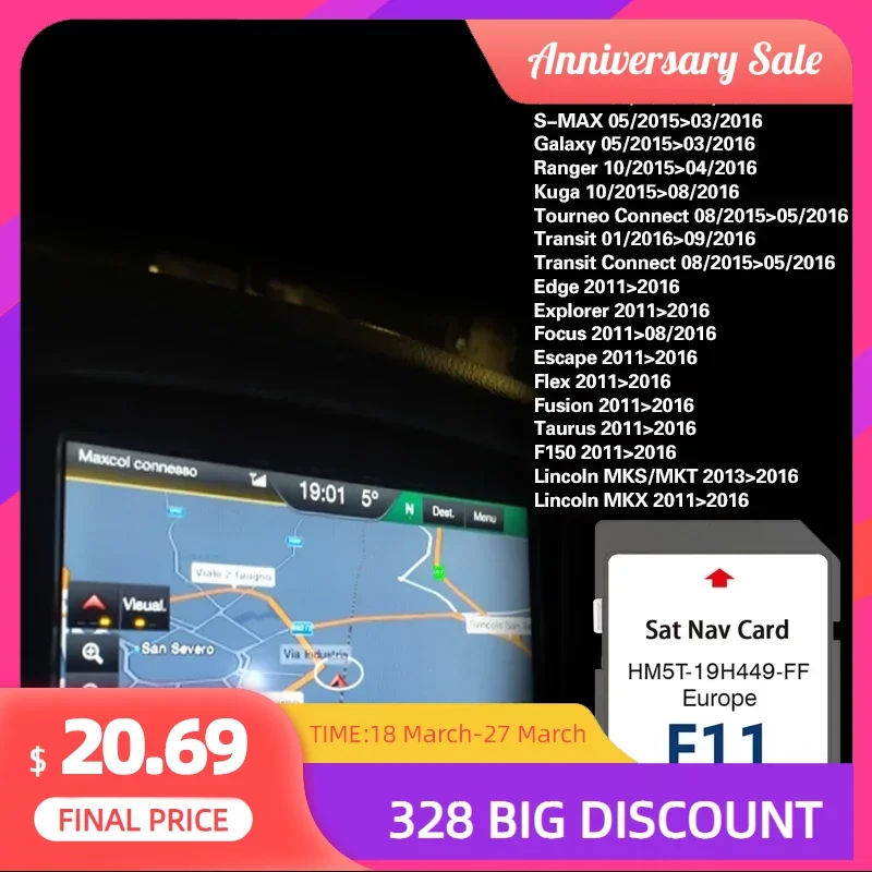 NEWEST-F11-SYNC2-NAVIGATION-SD-CARD-SAT-NAV-MAP-UK-EUROPE-For-Ford-2022 ...