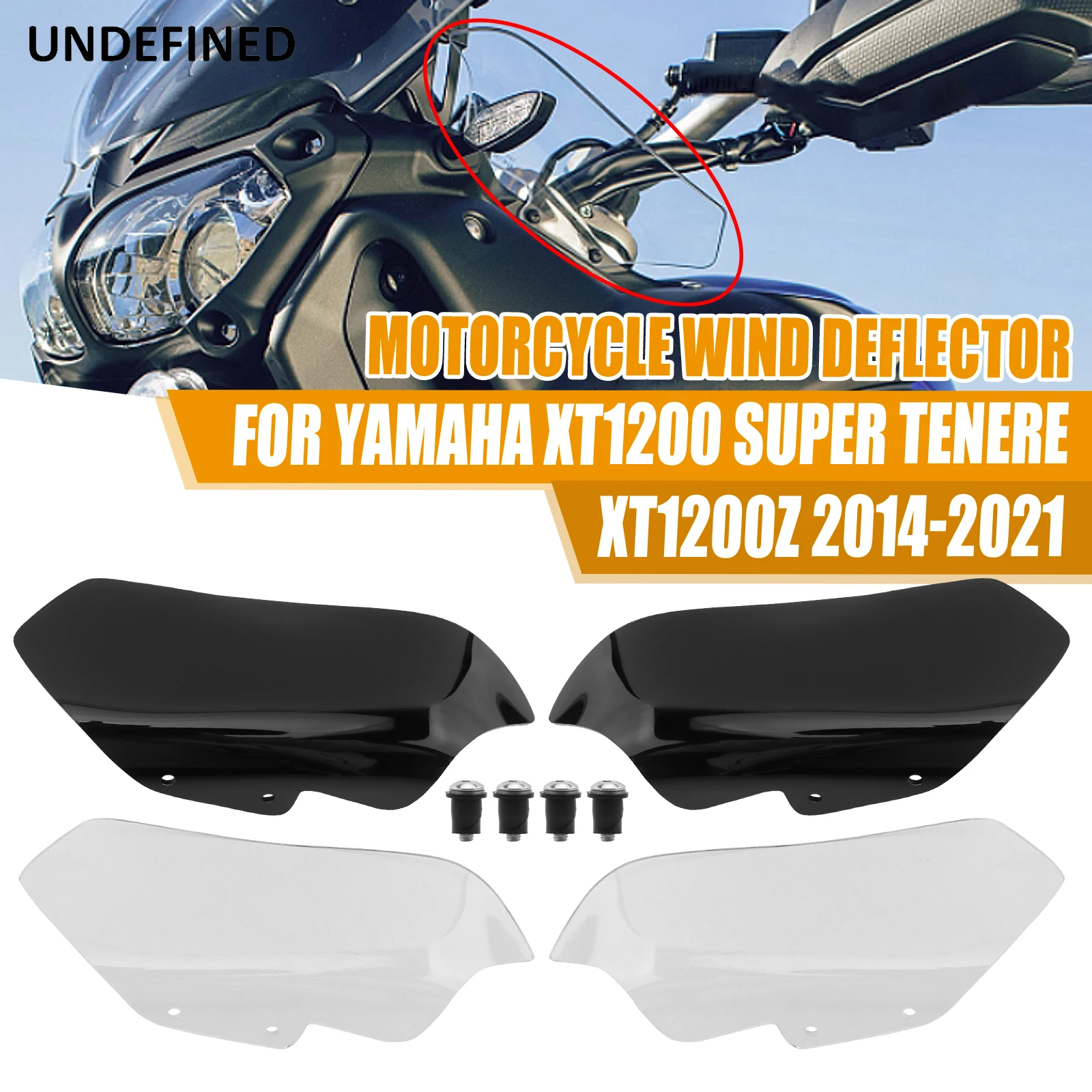 Side-Windshield-Clear-Windscreen-Wind-Deflector-Screen-For-Yamaha-Super ...