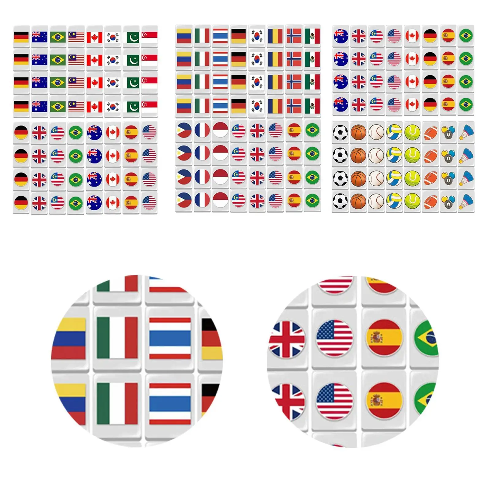 64x Escape Game Blocks Chinese 30mm Classic Board Game 64 Tiles Tile ...
