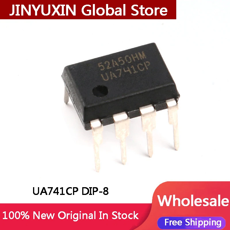 10-100Pcs New UA741CP UA741 DIP-8 Compensated Universal Operational ...