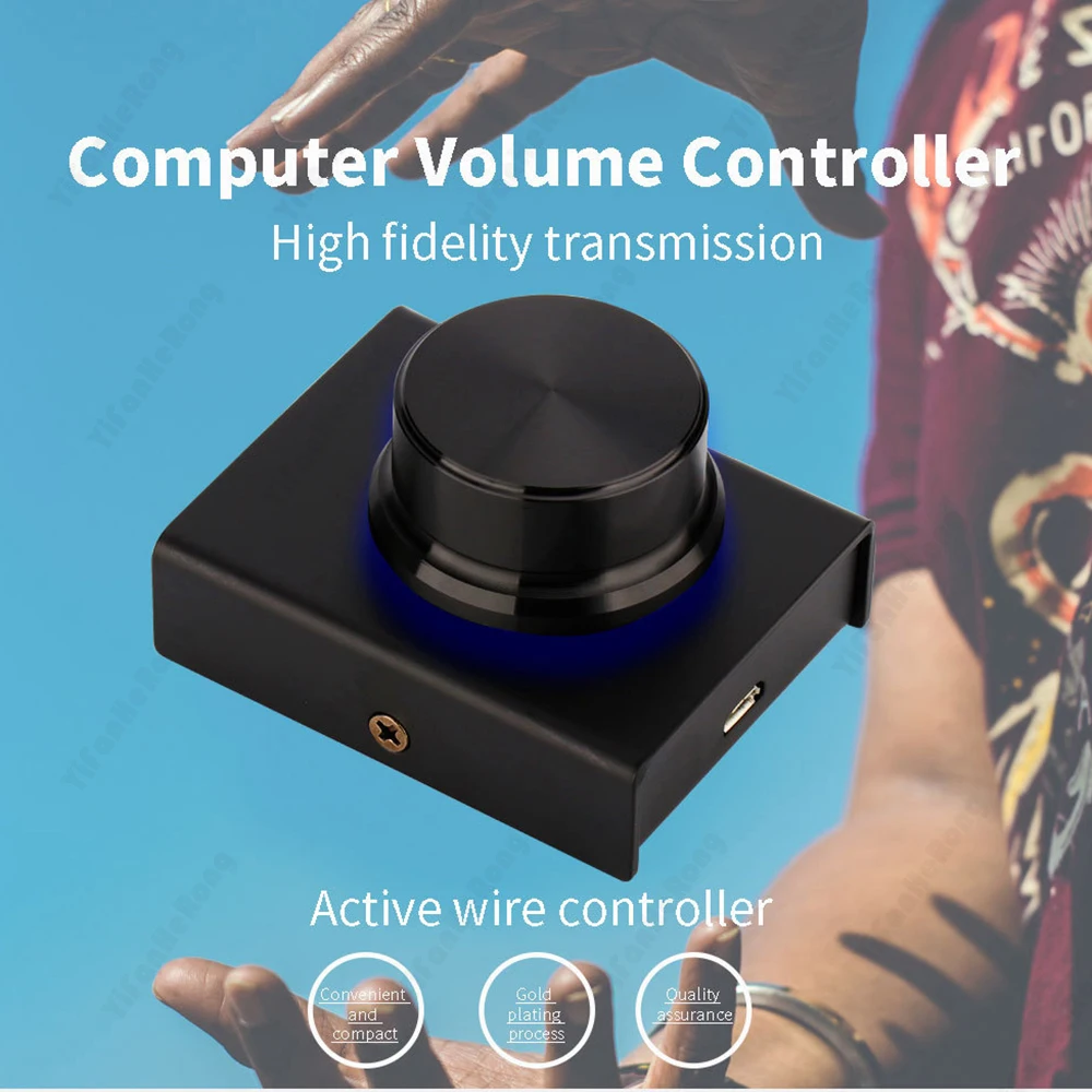 USB Volume Controller Computer Speaker Audio Control Knob Digital ...