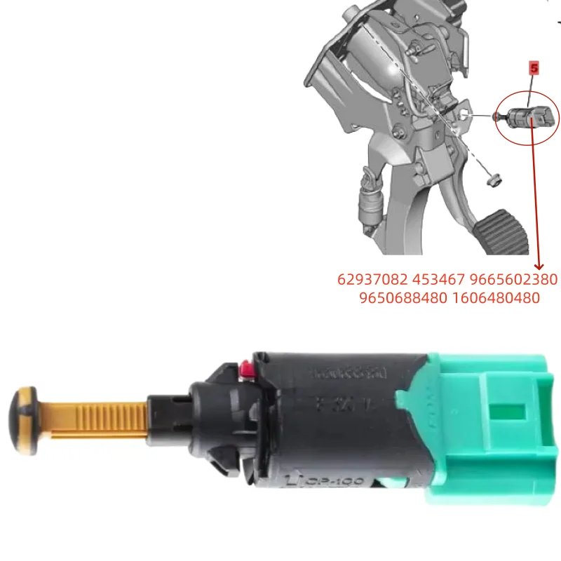 62937082 453467 For New Brake Light Switch Sensor for Peugeot 2008 307 ...