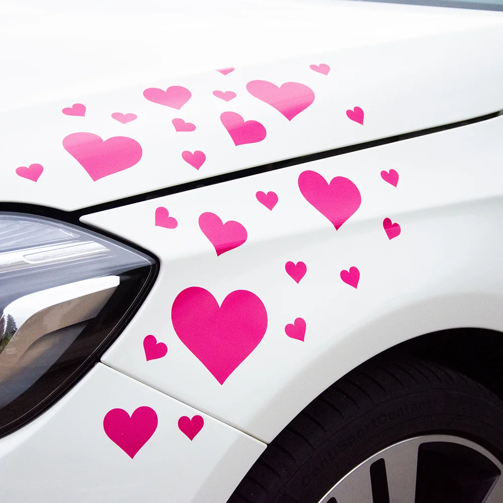 Heart-Design-24-Pieces-Set-Car-Styling-Stickers-Bumpers-Windows-Body ...