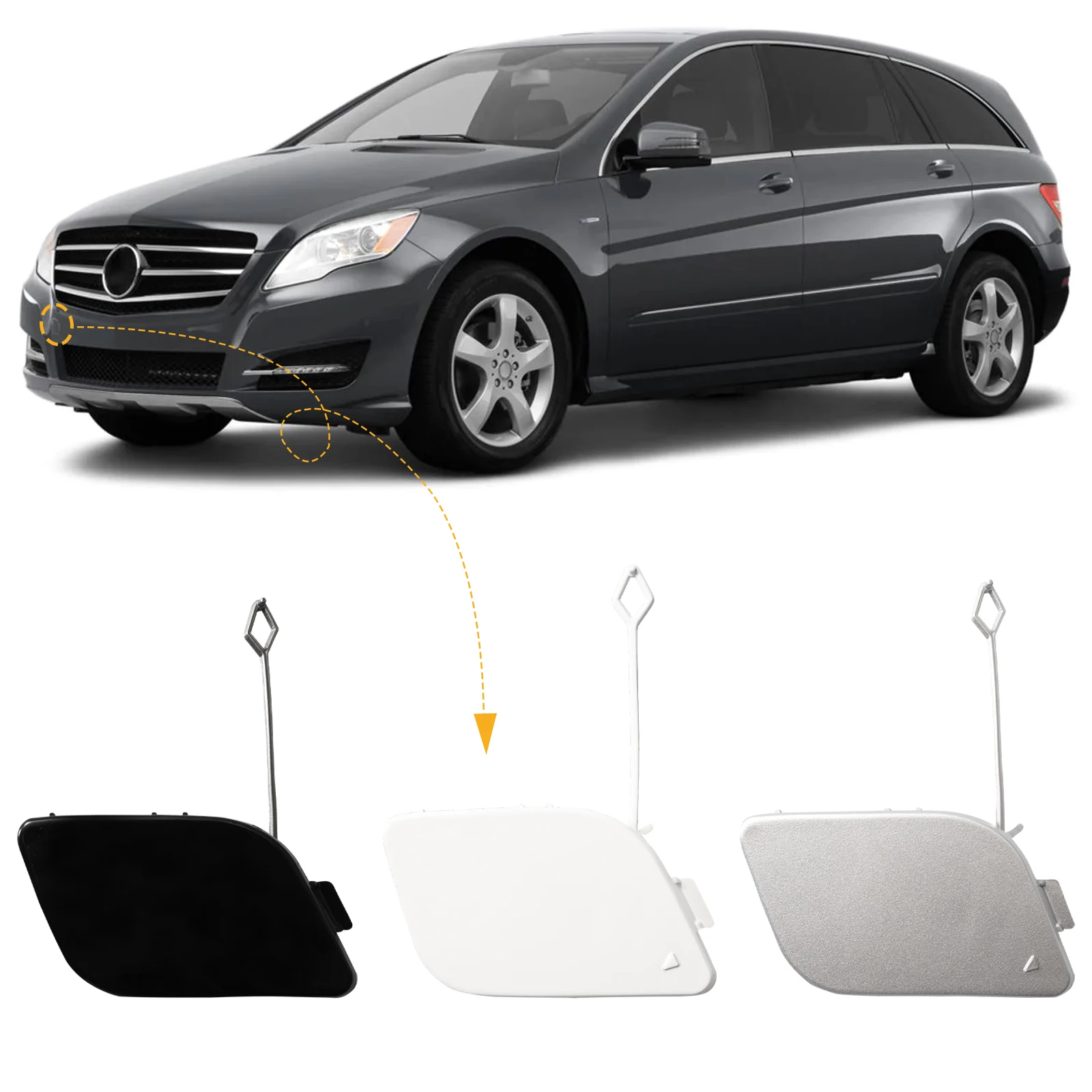 Front Bumper Tow Hook Cap Towing Eye Cover For Mercedes Benz W251 R ...