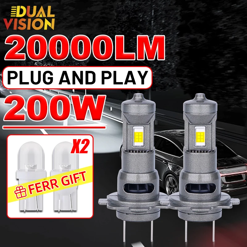 20000LM-200W-H4-LED-Headlight-Bulb-Canbus-H7-Led-7535-CSP-Hi-Lo-Beam ...