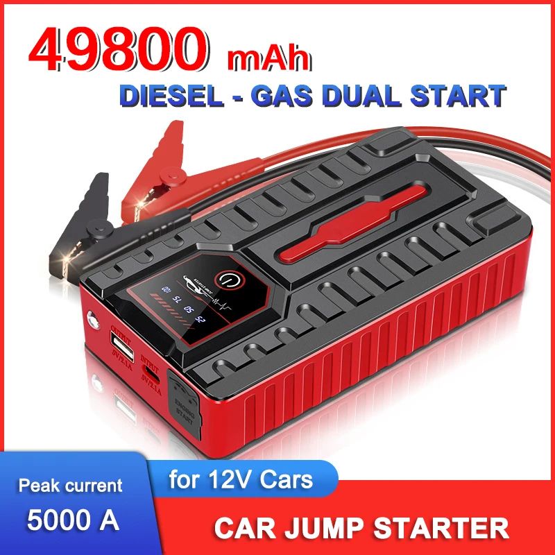 Portable-Car-Jumper-Starter-Power-Bank-49800mAh-Car-Battery-Booster ...