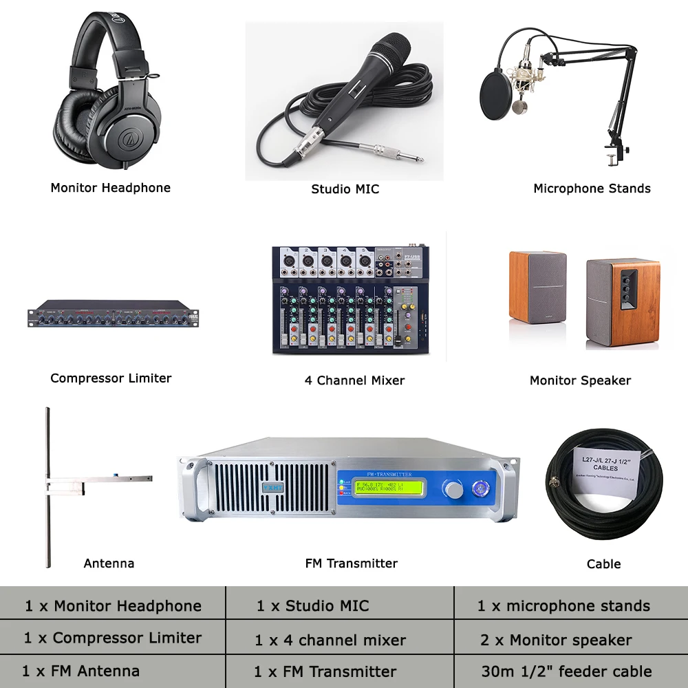1000W-Radio-Station-Package-6-Years-Warranty-1KW-FM-Transmitter ...