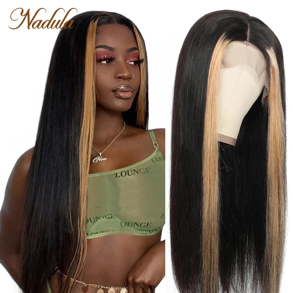 Nadula Hair 13x4 Straight Hair Highlight Lace Front Wigs For Women ...