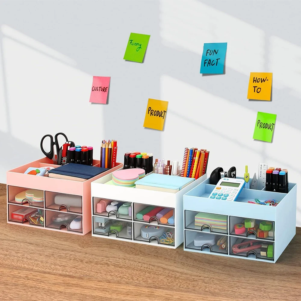1PC-Desk-Storage-Box-Multi-functional-Drawer-Cabinet-Student-Stationery ...