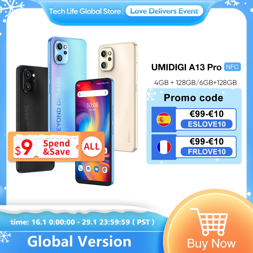 Umidigi A13 Pro Smartphone Global Version Nfc 48mp Ai Triple Camera ...