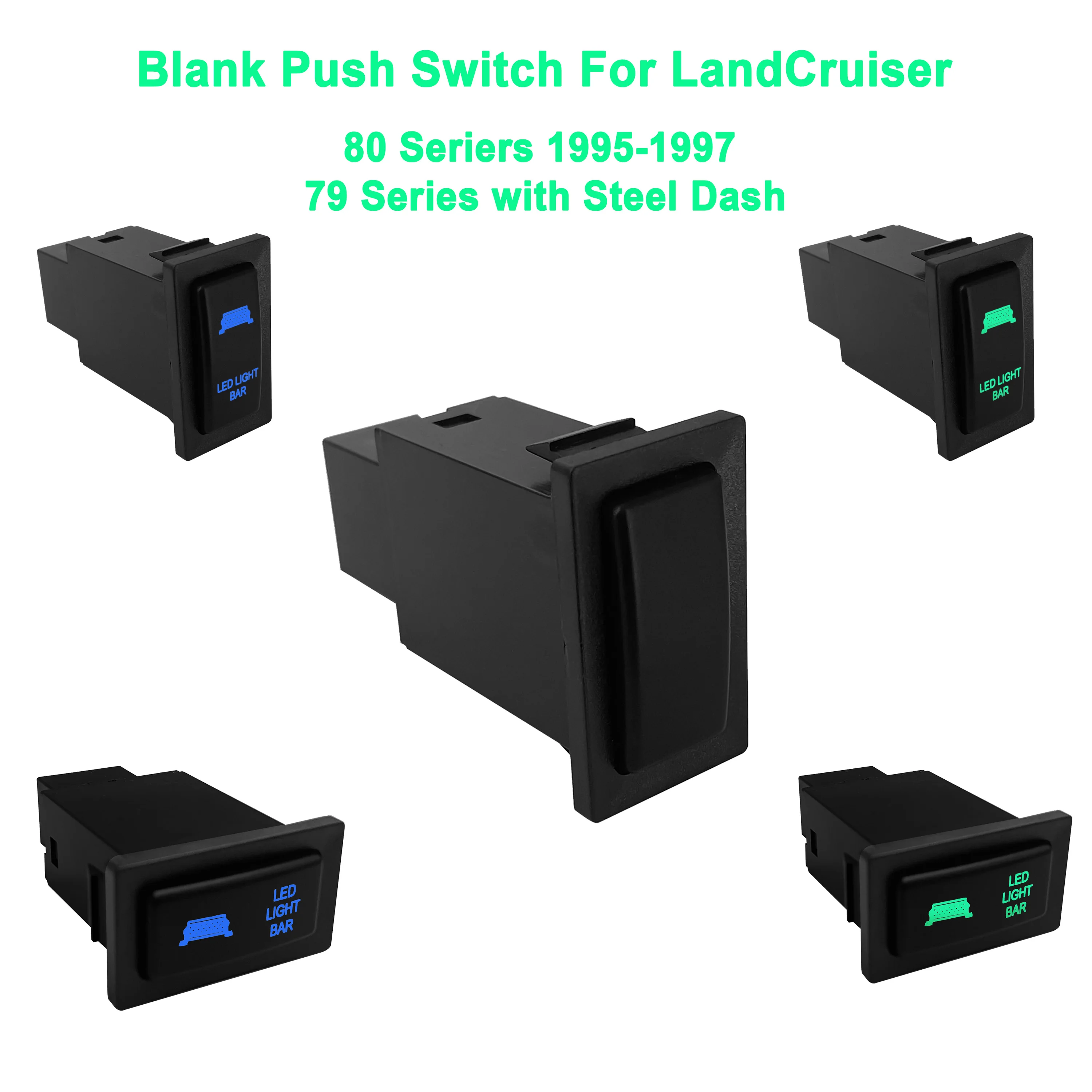 Blank-Push-Switch-With-Led-Bulbs-for-Toyota-LandCruiser-80-79-Series ...