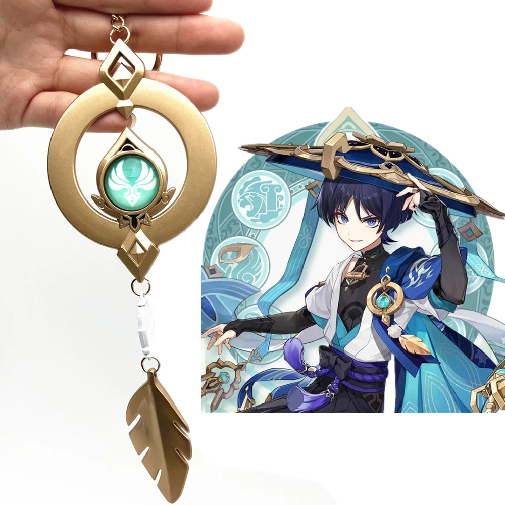 Game Genshin Impact Wanderer Balladeer Kunikuzushi Key Chains Cosplay ...