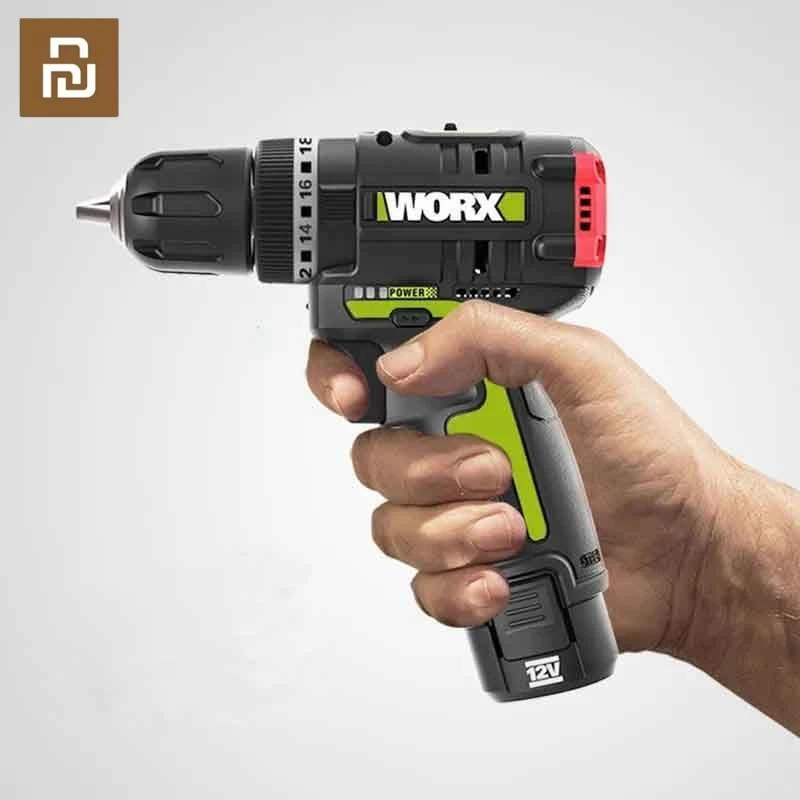 Youpin WORX Cordless Electric Drill WU130X 12V 40Nm Brushless Motor for Home Improvement ...