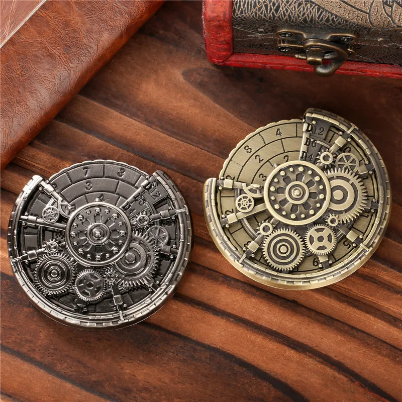 Spinner de dados DND de Metal 7 en 1 único, patrón de engranaje Retro ...