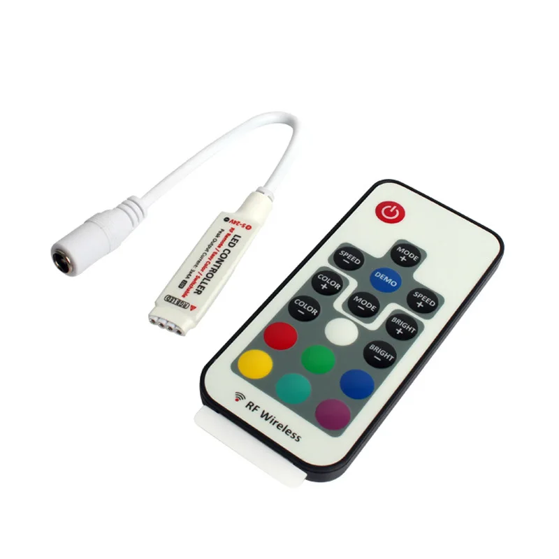 Mini Led Rgb Távirányító Dc5-24V 17Key Rf Vezeték Nélküli Vezérlő 5050 ...