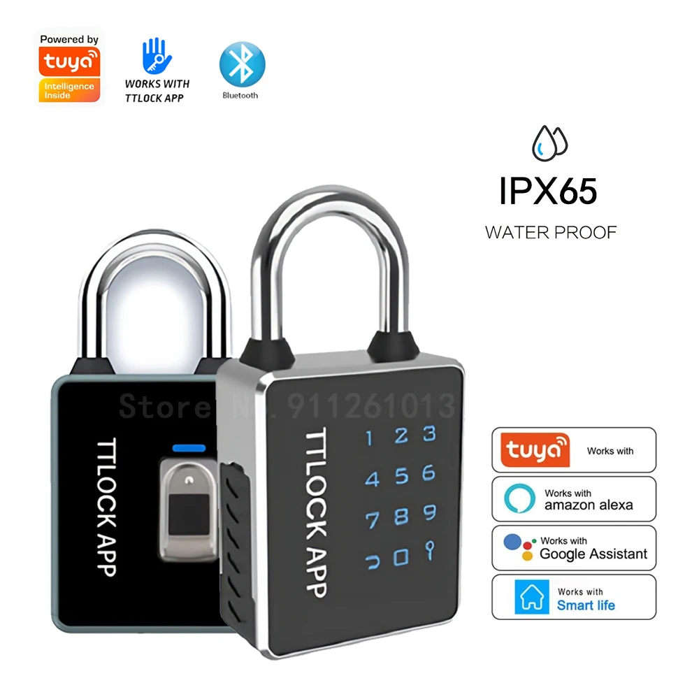 TUYA-Smart-Padlock-TTlock-Waterproof-Fingerprint-Unlocking-Password-Key ...