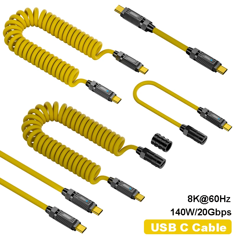 USB-C-Cable-Portable-Data-Cord-PD-140W-Power-Delivery-Cable-Fasting ...