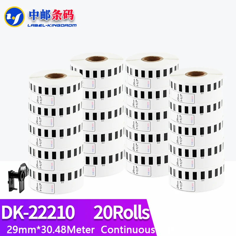 20 Refill Rolls Compatible Dk-22210 Label 29mm*30.48m Continuous ...