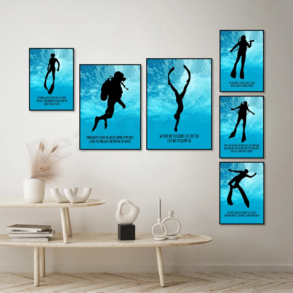 Scuba-Diving-Poster-Gift-for-Scuba-Diving-Lovers-Ocean-Wall-Art-Scuba ...