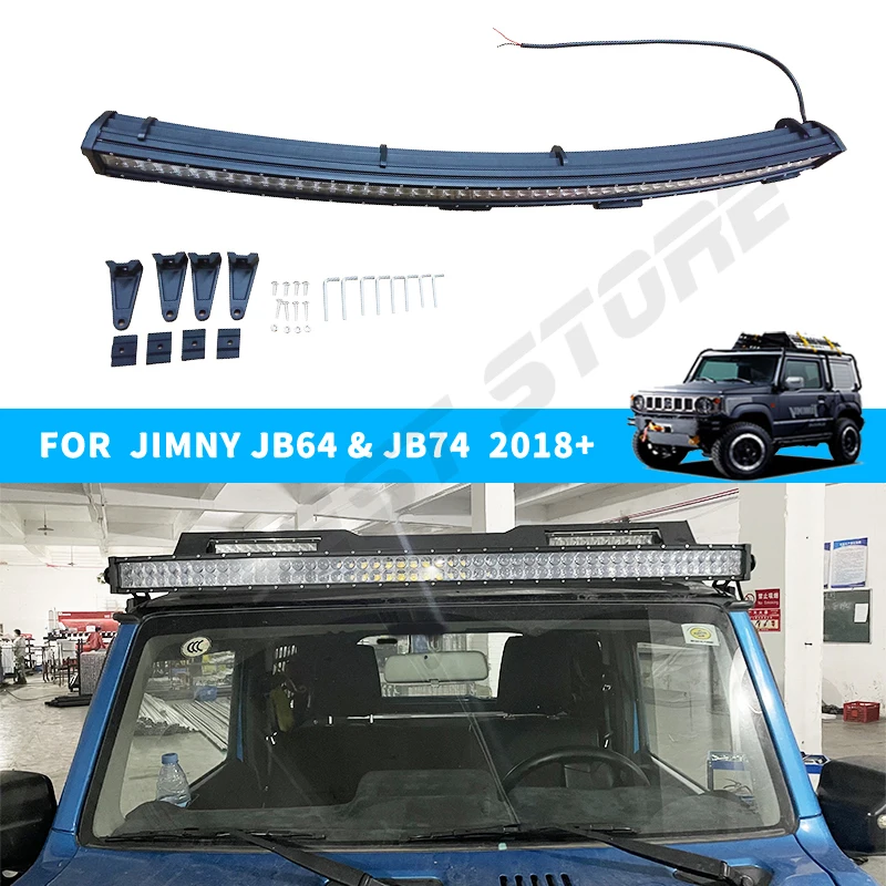 Car-Light-Bar-and-Base-Holder-For-Suzuki-2019-2023-Jimny-JB64-JB74-Roof ...