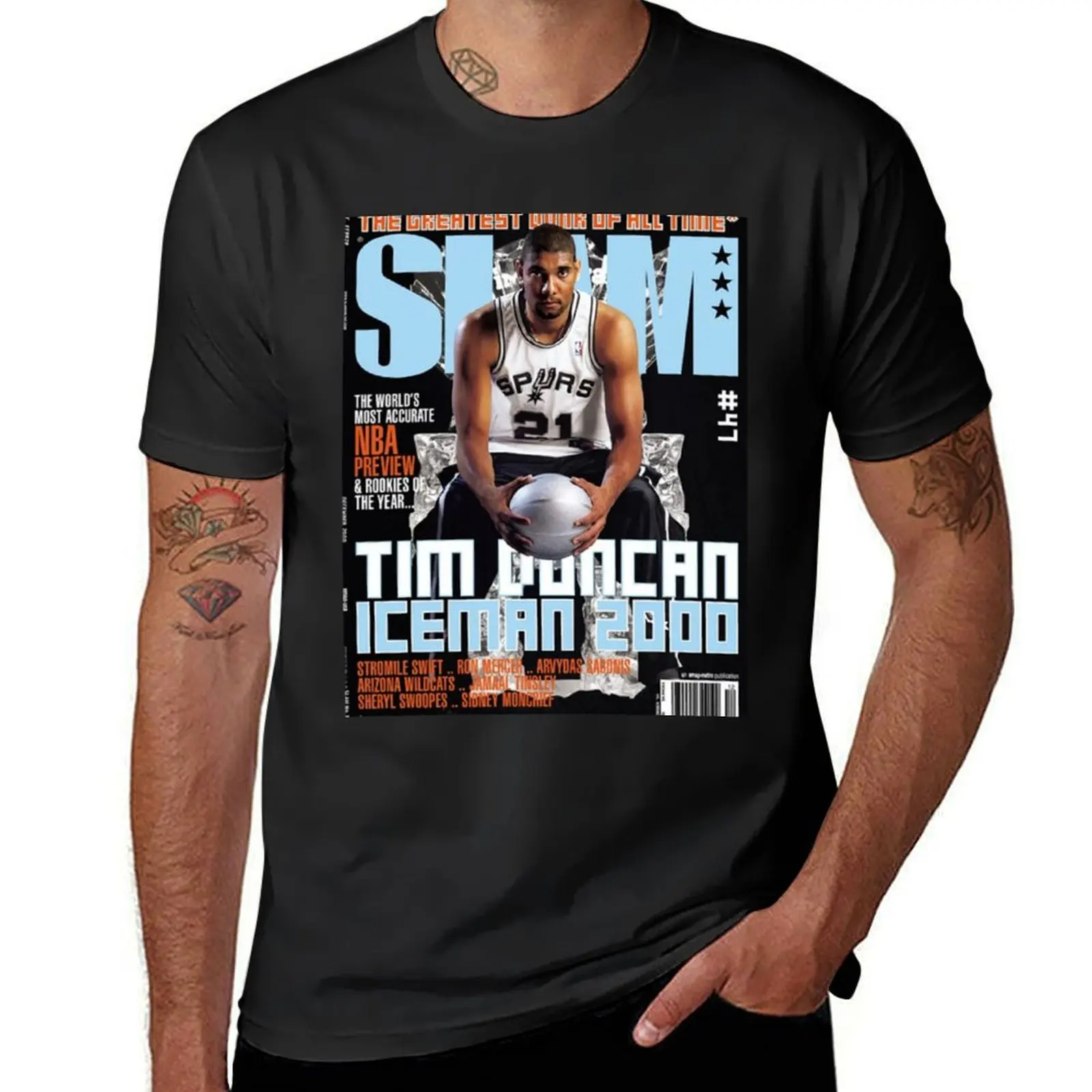 Tim Duncan vintage SLAM T-Shirt anime new edition for a boy Men's t ...