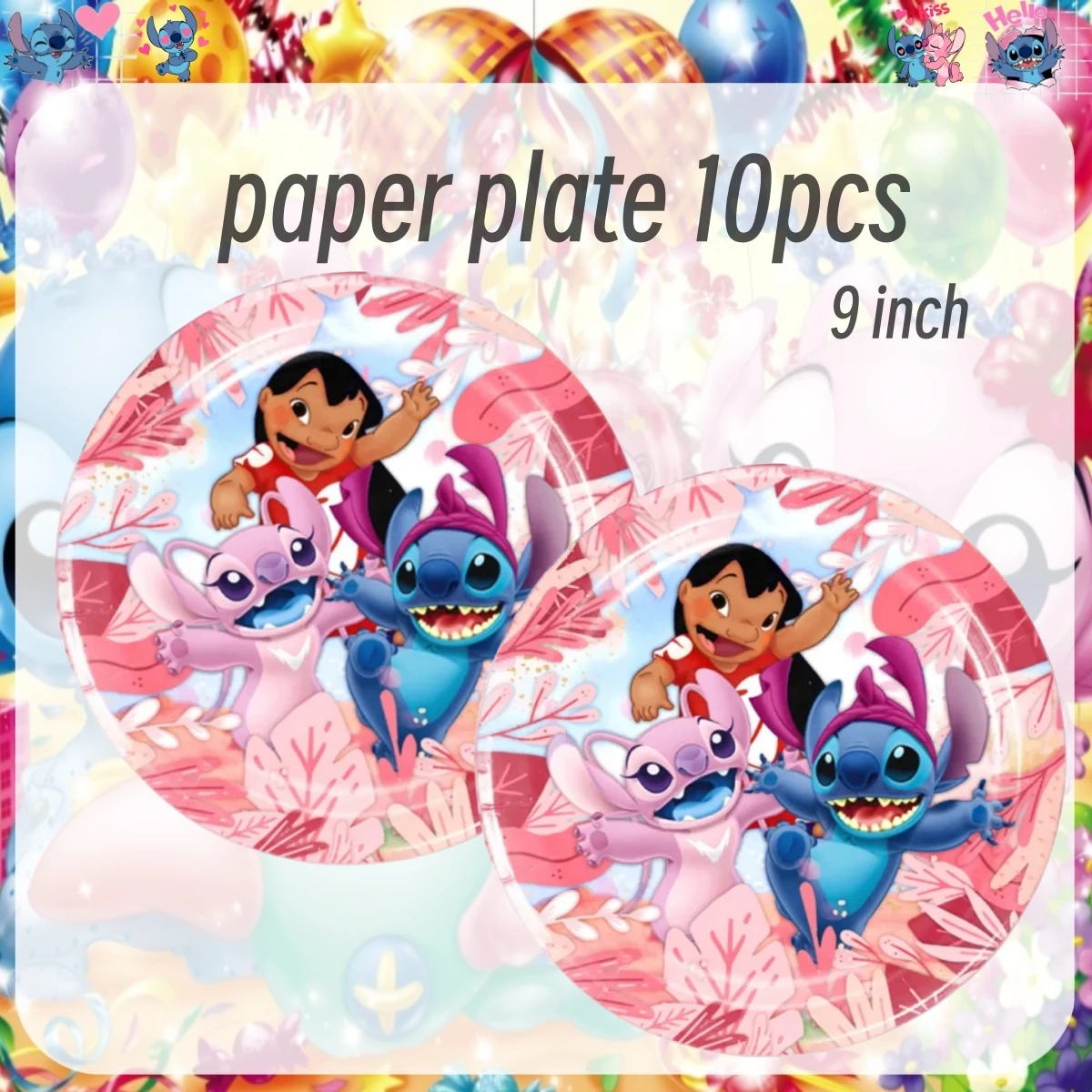 Decoración de cumpleaños de Disney Lilo & Stitch, vajilla desechable en ...