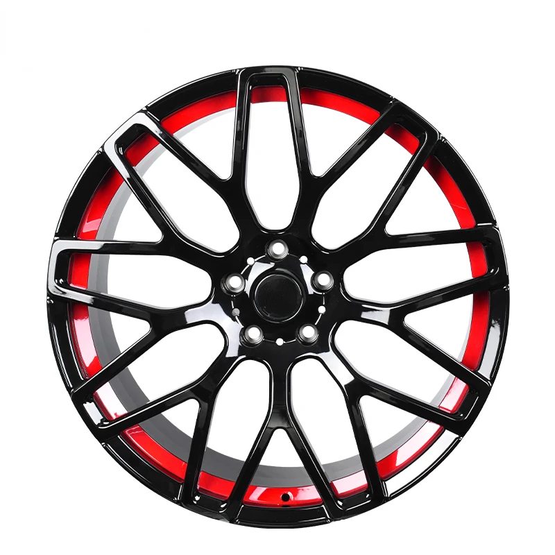 Custom-Black-and-Red-Line-Alloy-20-23-inch-8-Spoke-Car-Rims-Wheels ...
