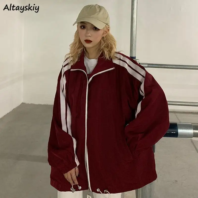 Baggy-Jackets-Women-Sporty-Students-Fashionable-American-Style-Vintage ...