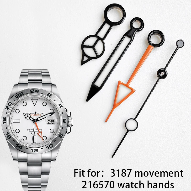 216570 GMT Watch Hands fit for 3187 Watch Movement 24H Hand Mods Super ...