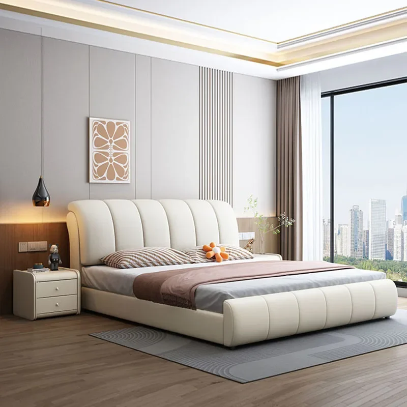 Queen-Kids-European-Double-Bed-Nordic-High-End-Headboard-Twin-Double ...