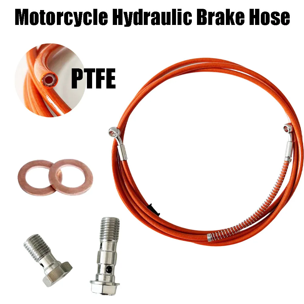 100-5000mm-Motorcycle-Hydraulic-Brake-Hose-Line-PTFE-Braided-Cable-28 ...