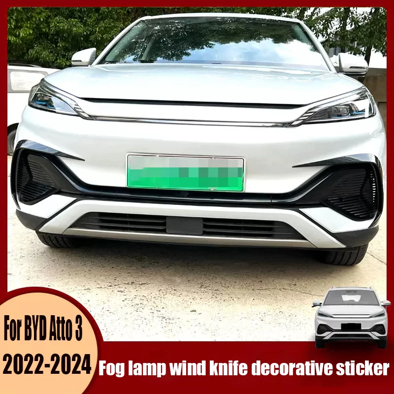 For-BYD-Atto-3-Yuan-Plus-2022-2023-2024-Front-lip-fog-lamp-wind-blade ...