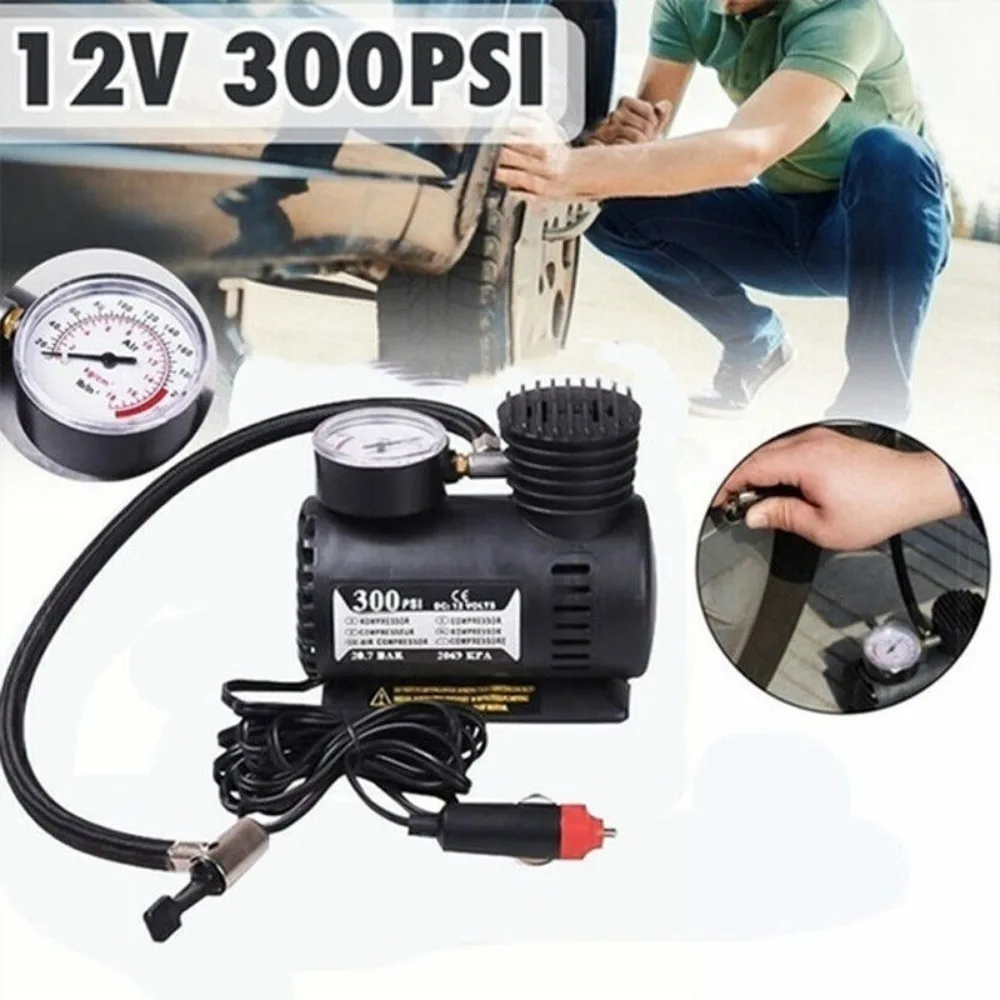 300psi-12v-Car-Tyre-Pump-Portable-Heavy-Duty-Inflator-New-Wheel-Repair ...