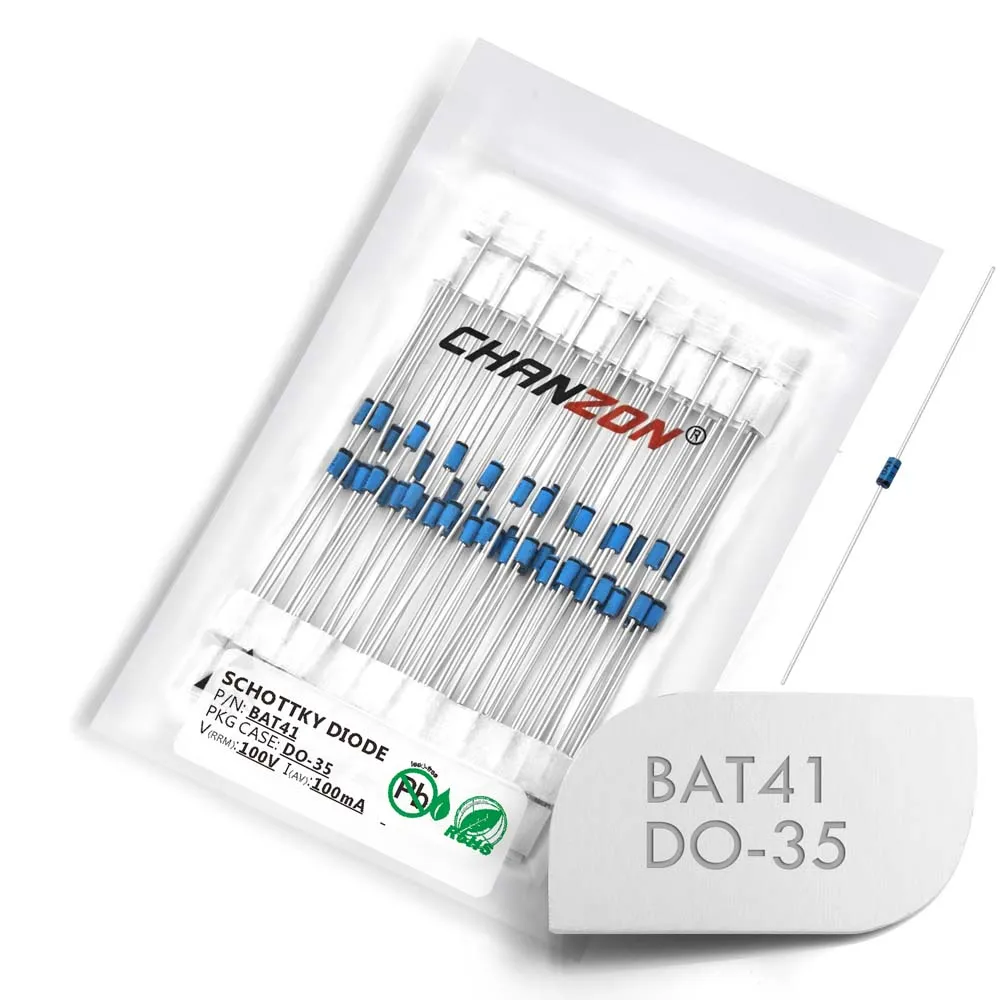 50-Pcs-BAT41-Schottky-Barrier-Rectifier-Small-Signal-Switching-Diodes ...