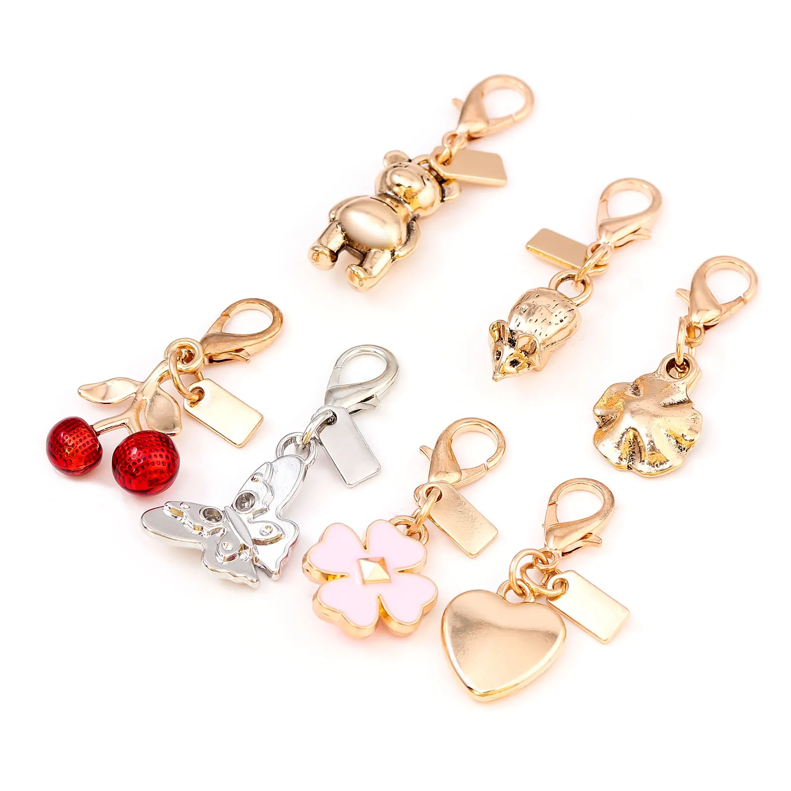 New Exquisite High-end Bear Cherry Dog Keychains For Women Y2k Bag ...